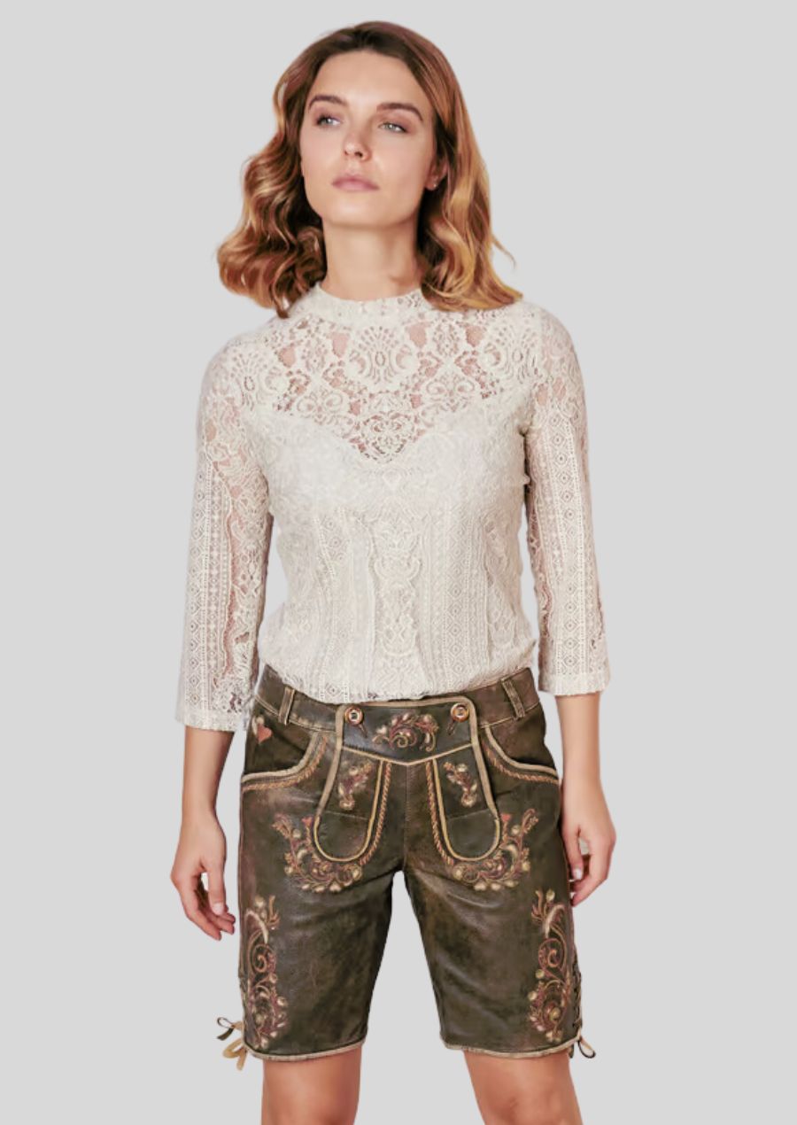 Timeless Tradition, Modern Comfort: Embroidered Women's Lederhosen ...